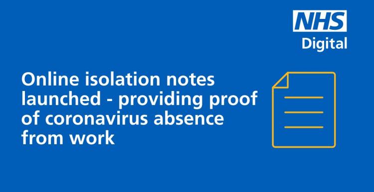 Digital isolation note for patients now available online | Healthwatch ...
